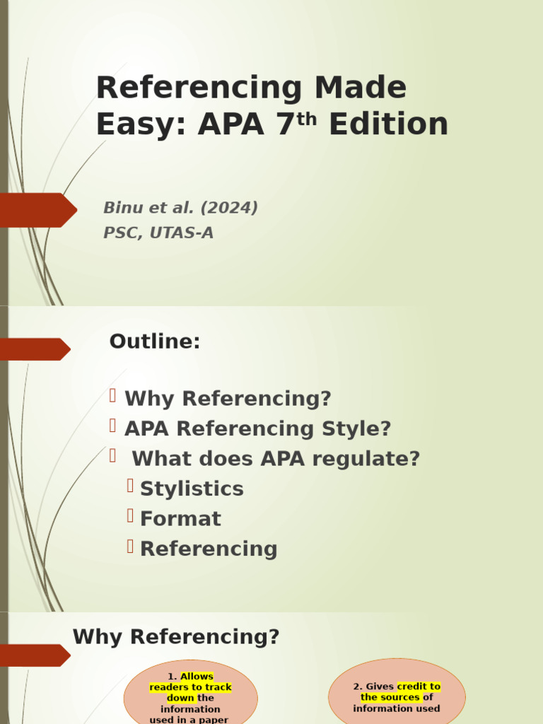 APA Referencing Made Easy | PDF