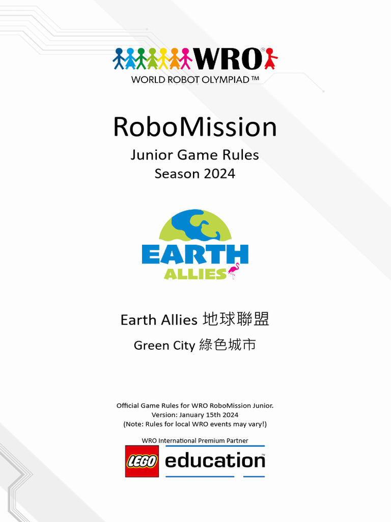 WRO 2024 RoboMission Junior - TC - V2 | PDF