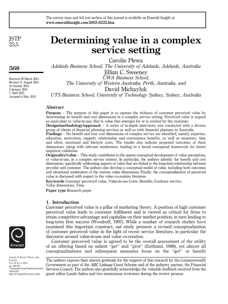 Determining Value in A Complex | PDF