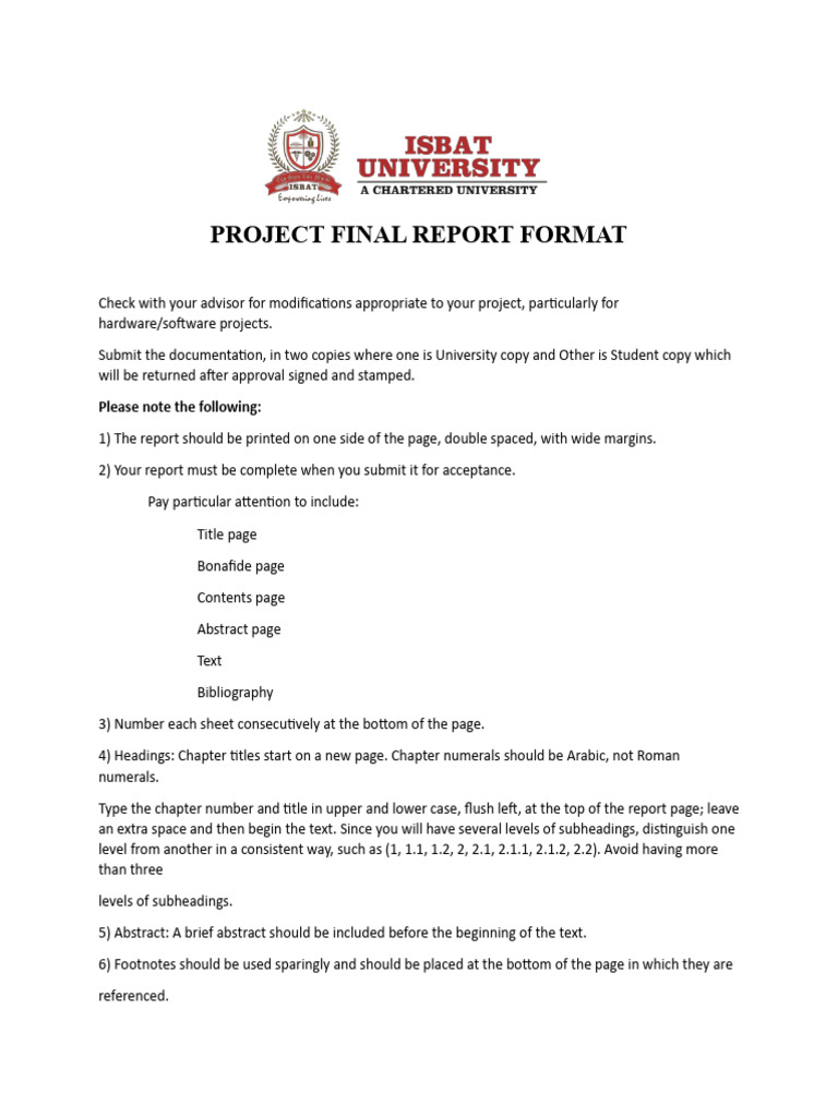 Project Final Report Format (1) | PDF