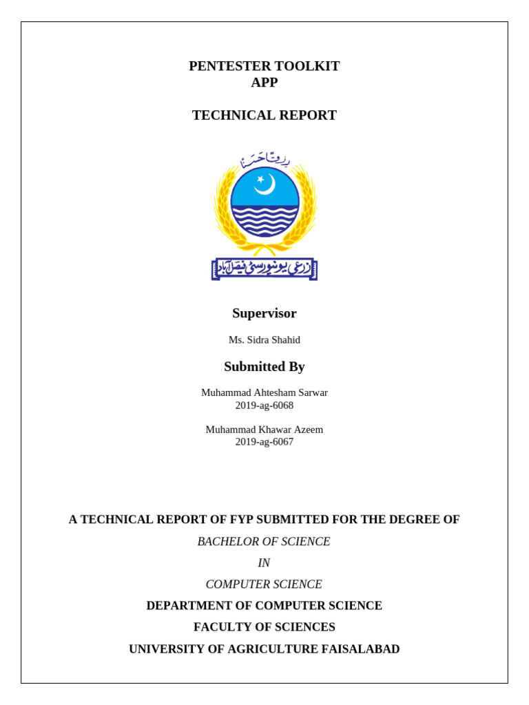Pentester Toolkit Technical Report | PDF | Mobile App | Application ...