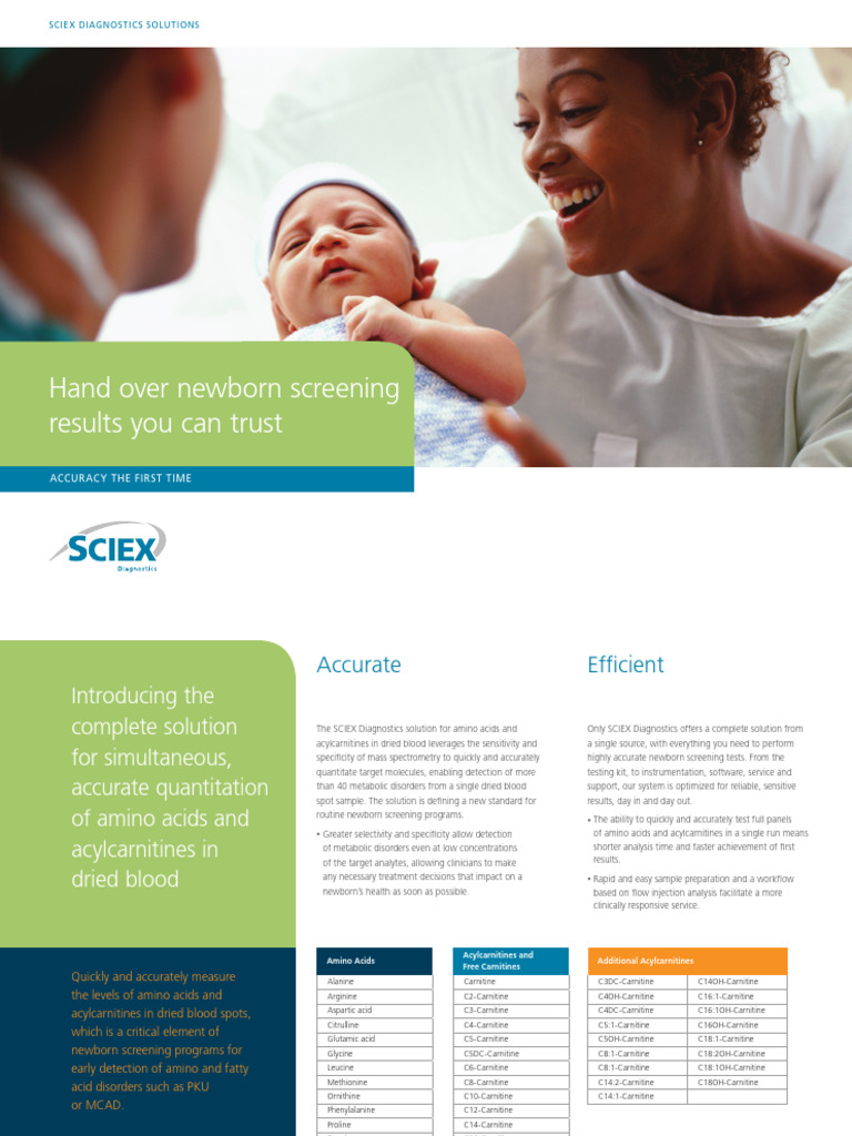 Newborn Screening - SCIEX | PDF