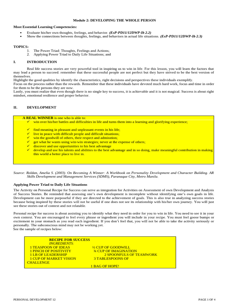 PerDev 12 Q1 2 | PDF