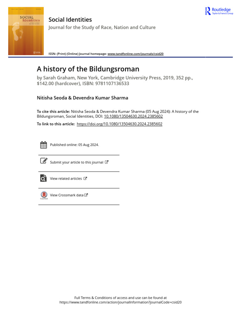 A History of The Bildungsroman | PDF
