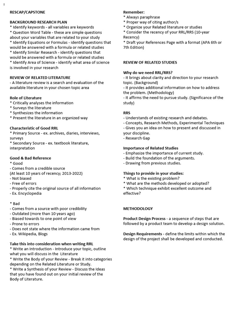 Research Capstone - 1ST | PDF