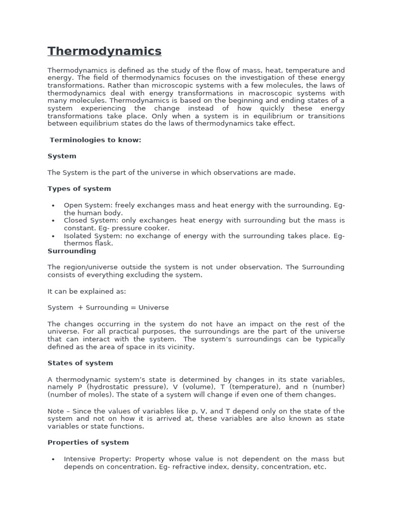Thermodynamics | PDF