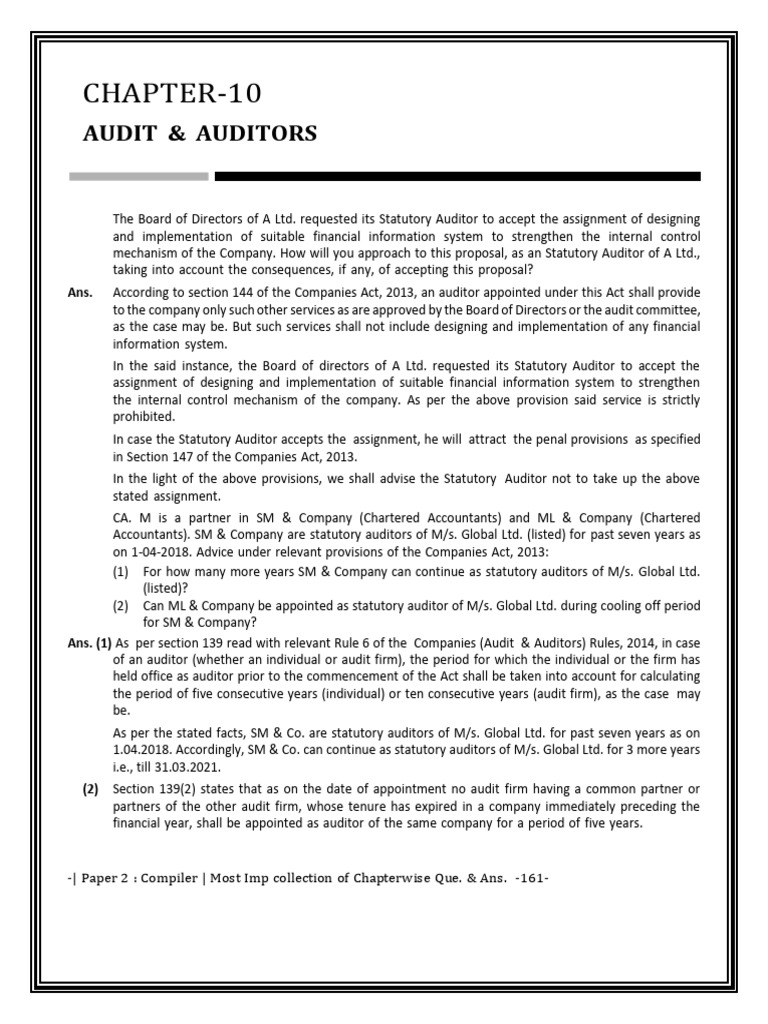 CHAPTER 10 Audit Ps | PDF