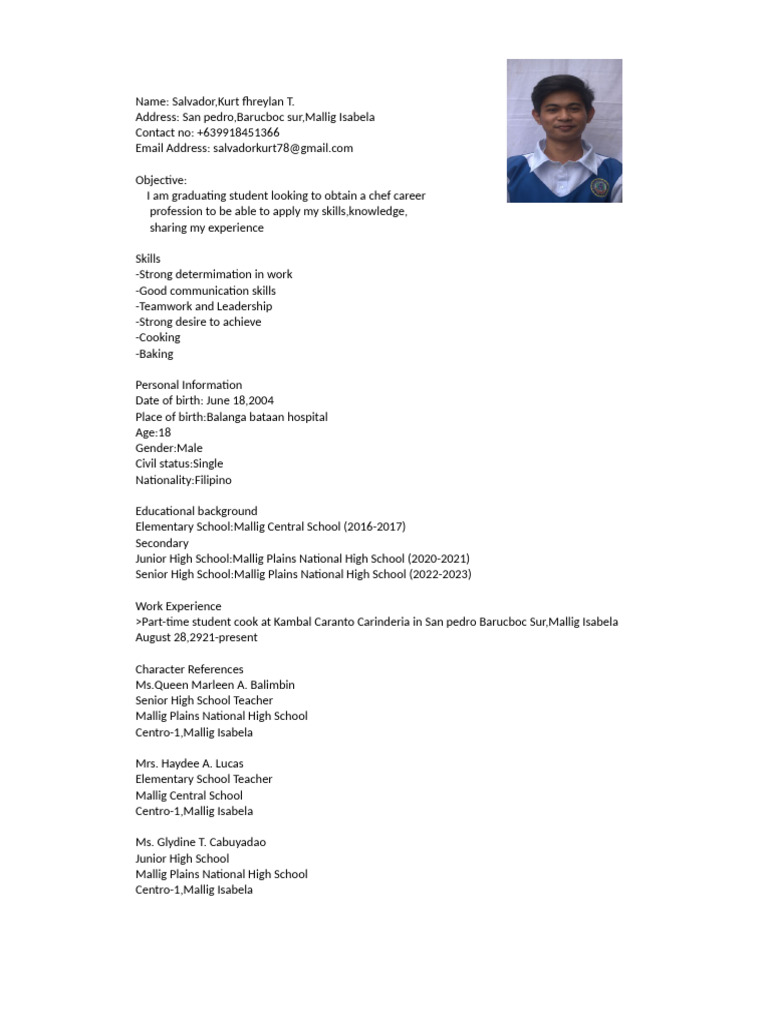 Kurt 11 Resume | PDF