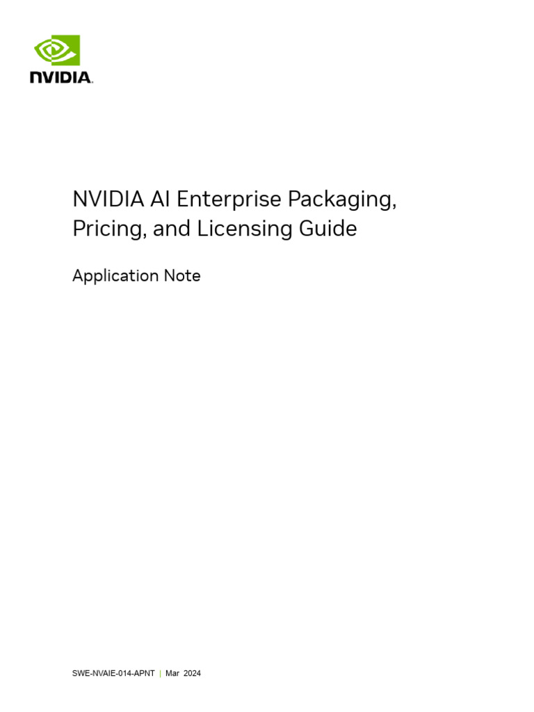 NVAIE Licensing Guide | PDF