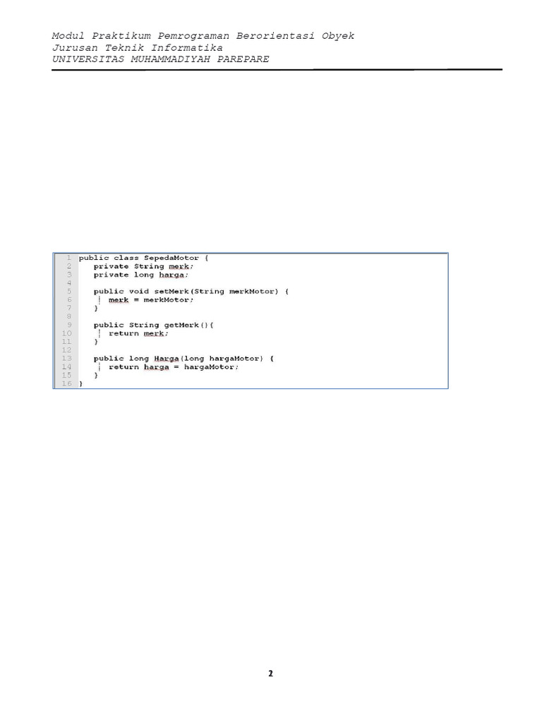 Modul Praktikum PBO Sem IV | PDF