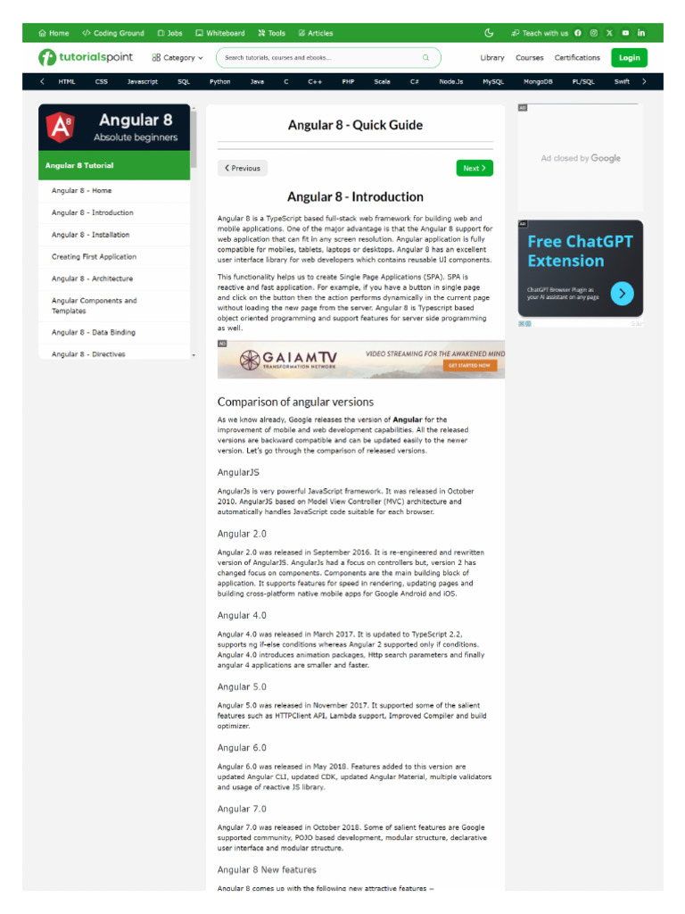 Screencapture Tutorialspoint Angular8 Angular8 Quick Guide HTM 2024 06-15-14!20!20 | PDF