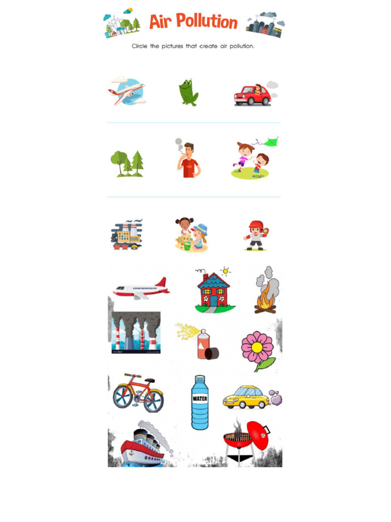 Worksheet air pollution | PDF