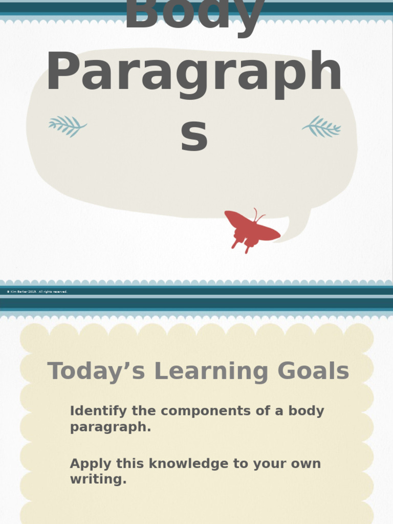 Writing A Body Paragraph For Discursive Essay | PDF