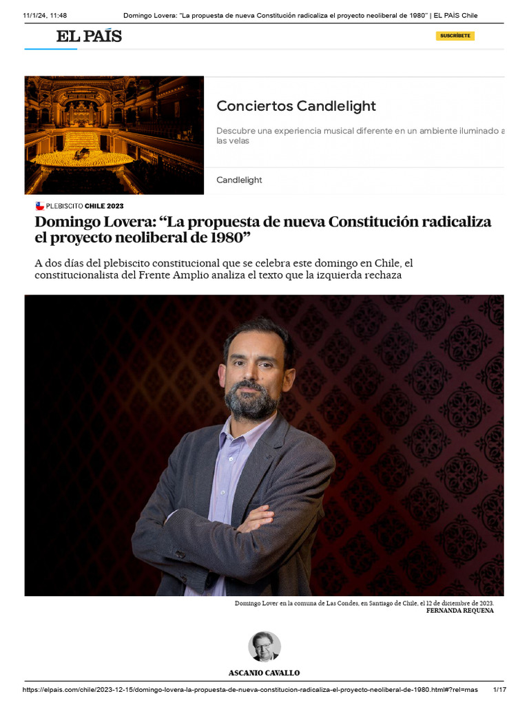 2023.12.15 Domingo Lovera - "La Propuesta de Nueva Constitución Radicaliza El Proyecto ...