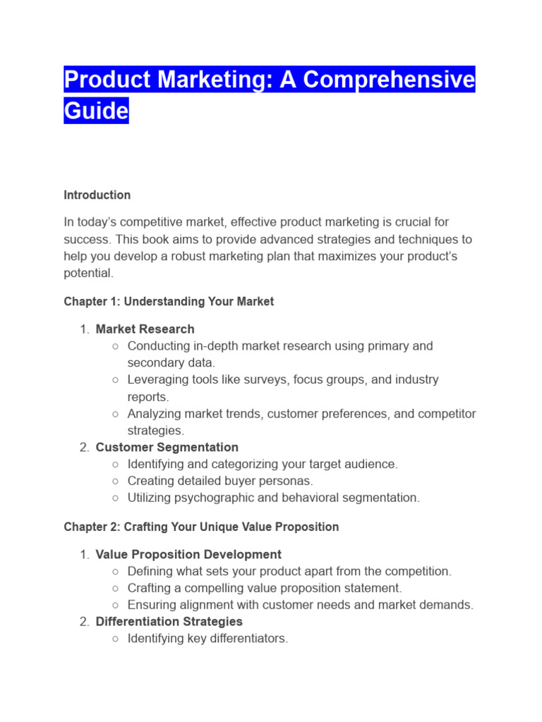 Product Marketing | PDF