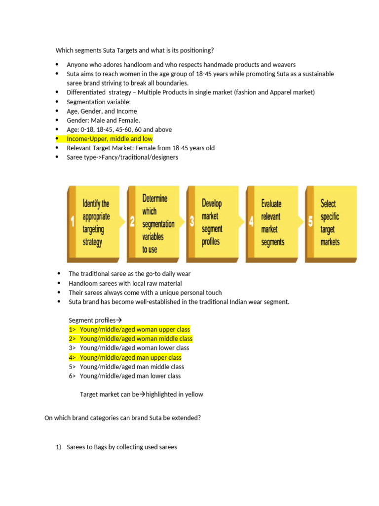Which segments Suta Targets and what is its positioning | PDF