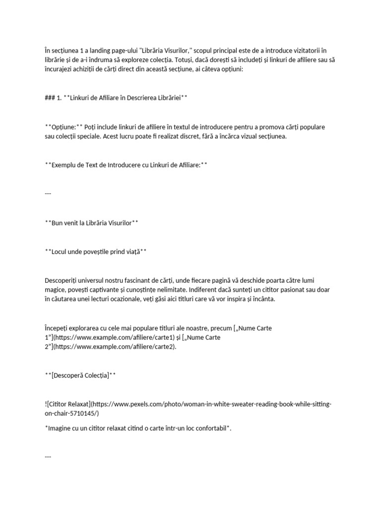 Linkuri de Afiliare În Descrierea Librăriei | PDF