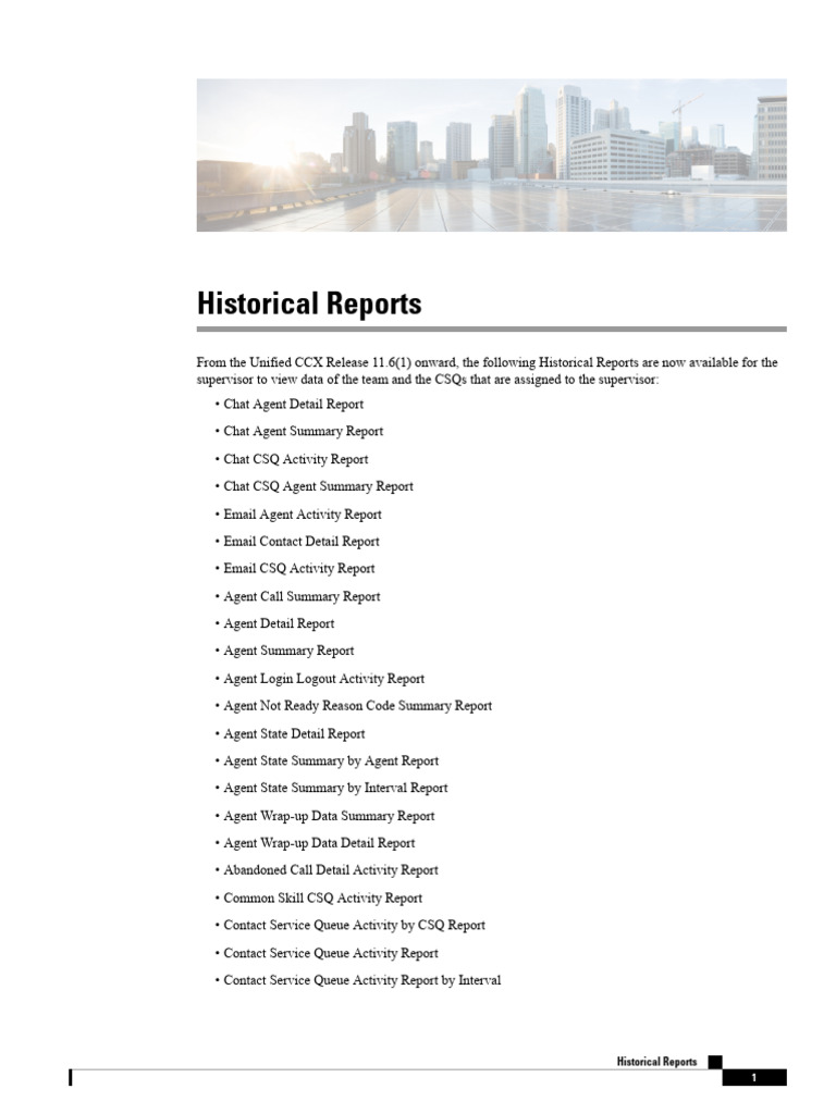 Cisco Historical Reports Guide-1162new_chapter_01 | PDF