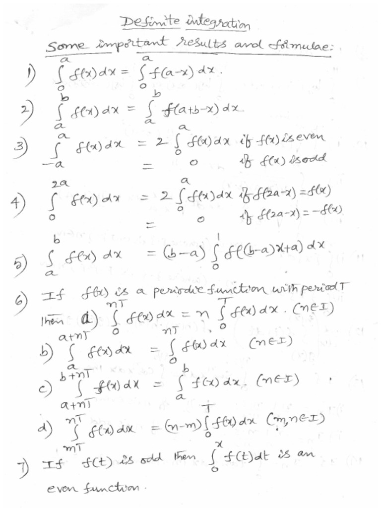 Definite Integrals - BSR Sir | PDF