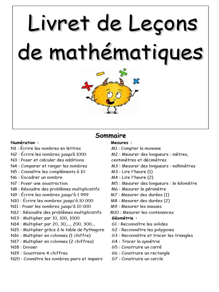 Livret Leçons Avec Vidéo Et Devoirs 2024 | PDF
