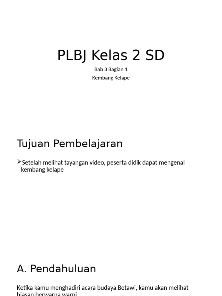 Modul PLBJ Kelas 3 SD Bab 3 | PDF