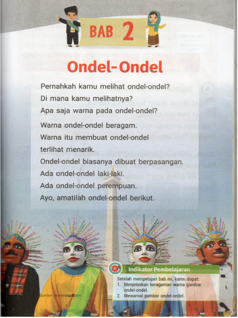 Modul PLBJ Kelas 1 Bab 2 Ondel-Ondel | PDF