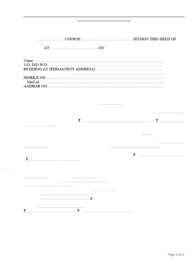 03 Service Bond Affidavit 10 Lac | PDF