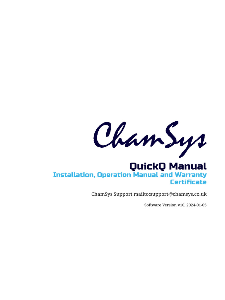 Chamsys QuickQ-10 Manual | PDF