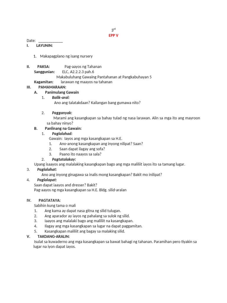 3rd and 4th DLP EPP | PDF