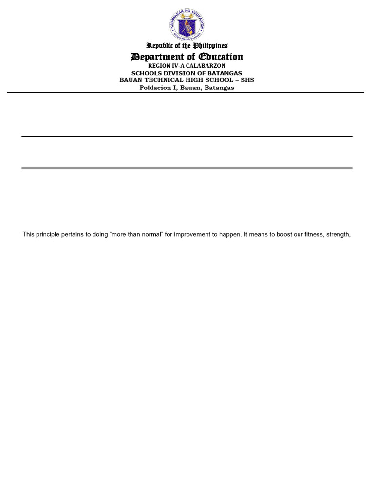 HOPE 1 LEARNING ACTIVITY SHEET Week 4 | PDF