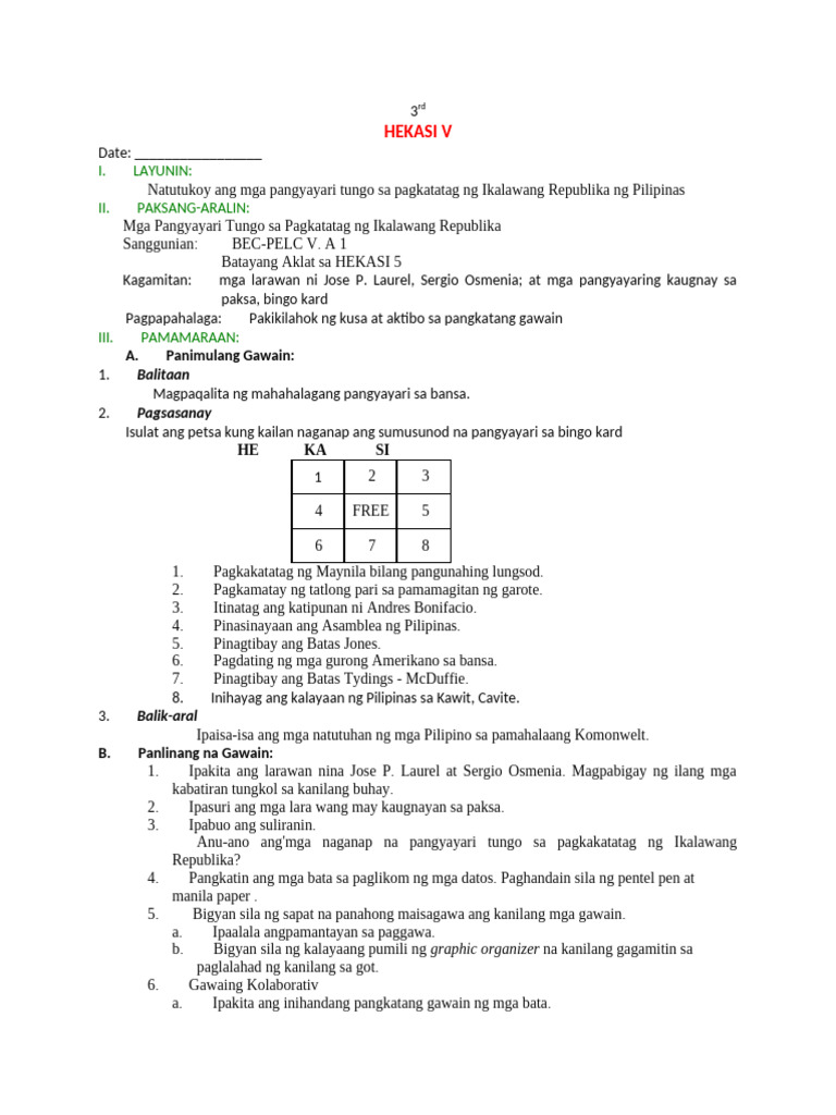 3rd DLP HEKASI | PDF