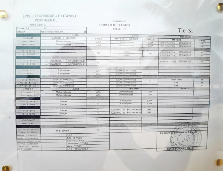 Programme Tle SI | PDF