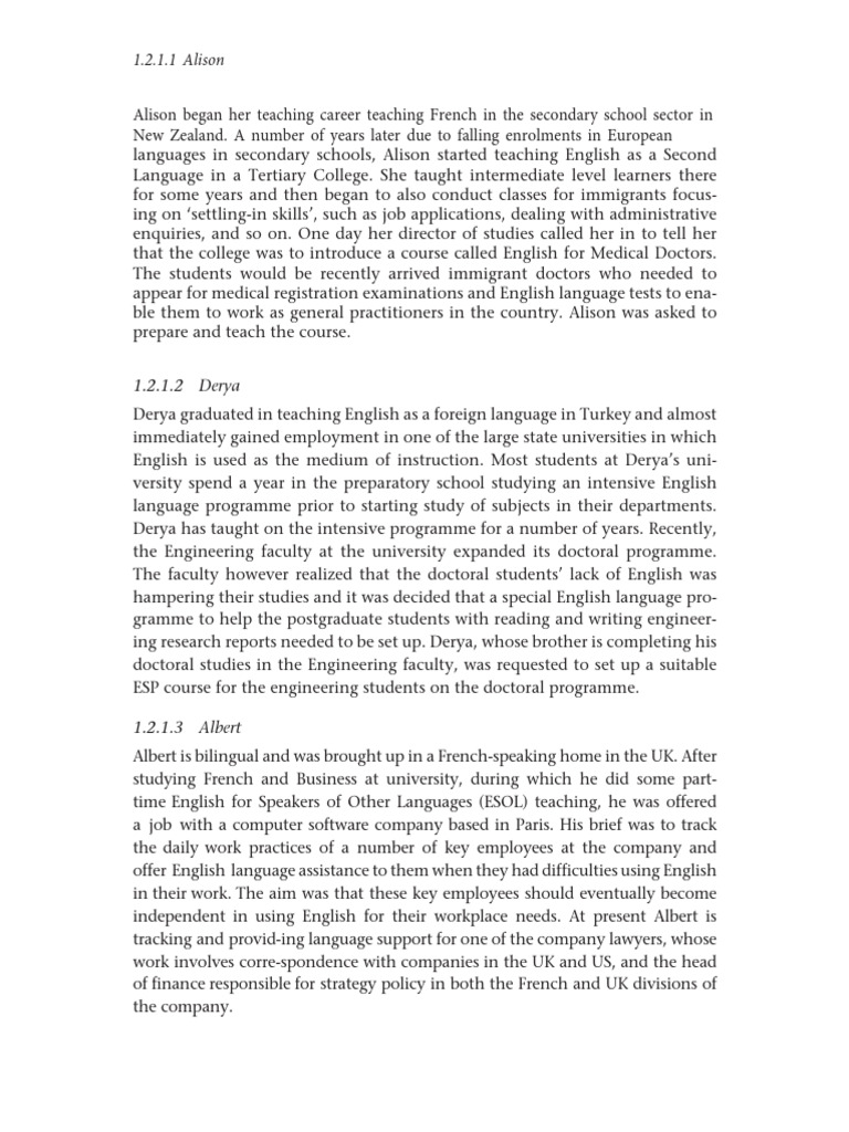 Types of ESP handout | PDF