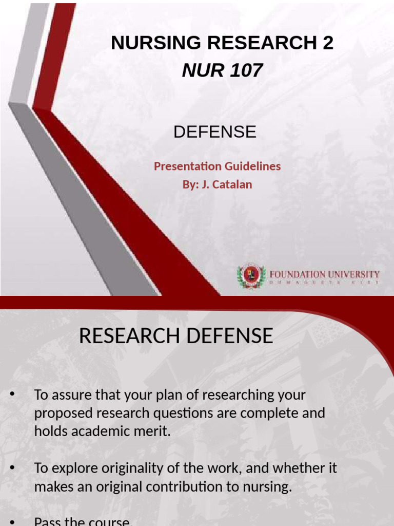 Research Defense Guidelines For July 30-31-2024 | PDF