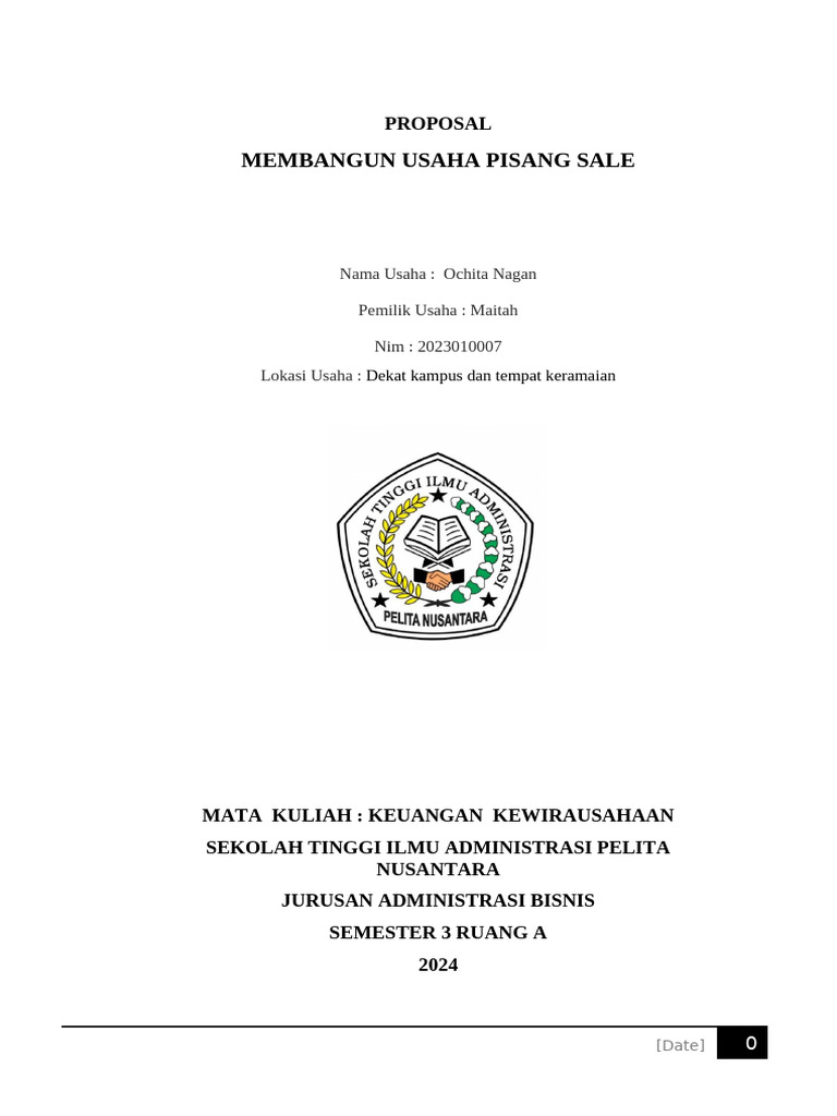 Proposal Hari Senin, Buk Rina Novi Yani | PDF