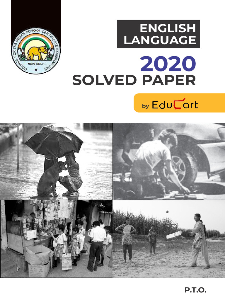 1-ICSE-X English Language 2020 Paper | PDF