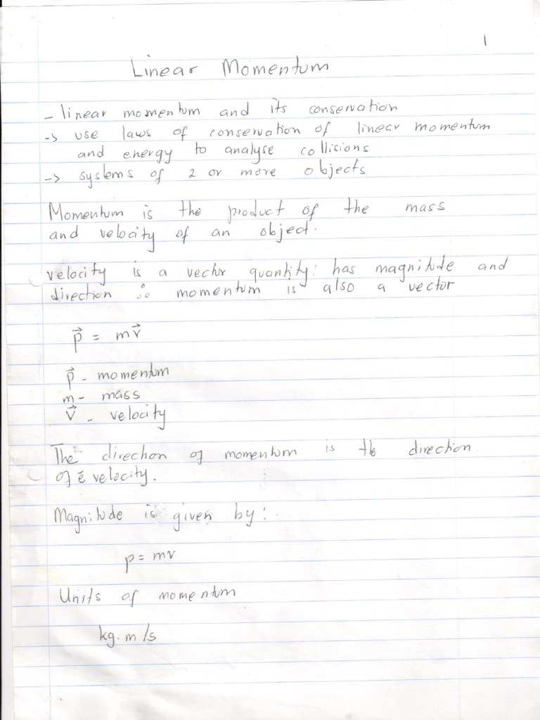 Linear Momentum | PDF