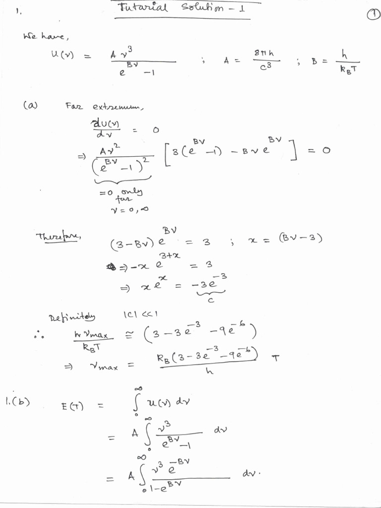 Solution Tutorial1 | PDF