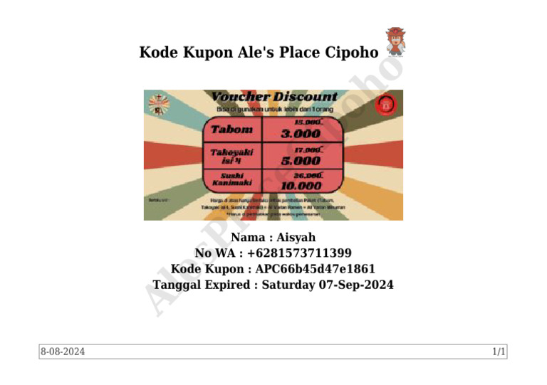 Voucher Contoh | PDF