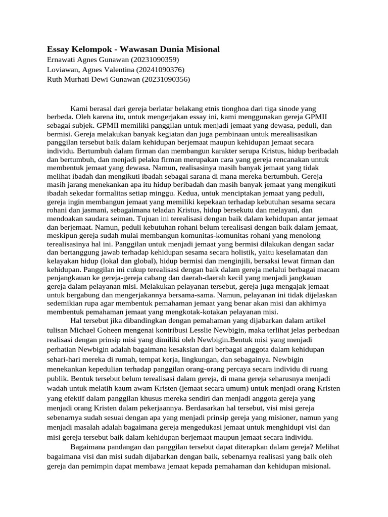 WDM - Essay Kelompok | PDF