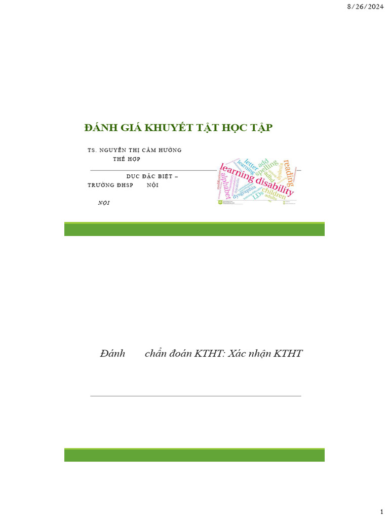 Tai Lieu Danh Gia Va CT Cho KTHT (2) - Vien Viet Phap 2024-B6 | PDF