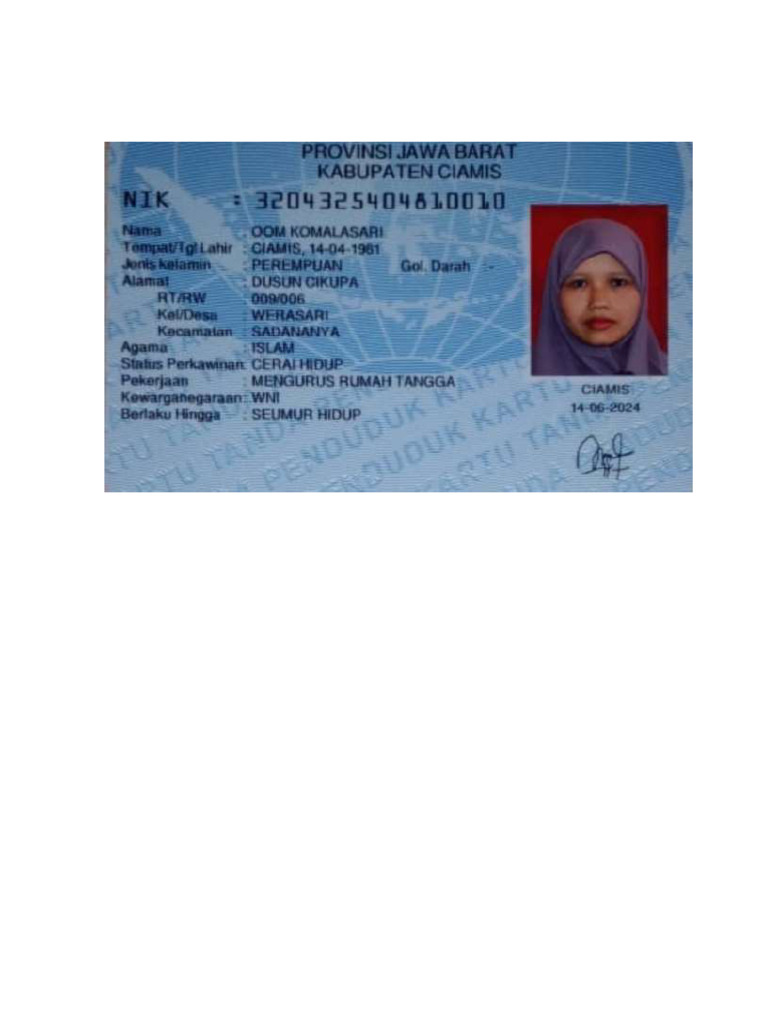 Bukti Dukung - Oom Komalasari - Werasari - TPS009 | PDF