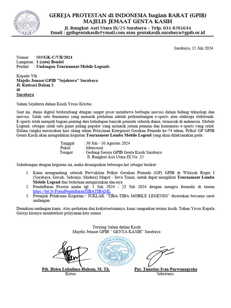 Undangan Mobile Legends Sejahtera | PDF
