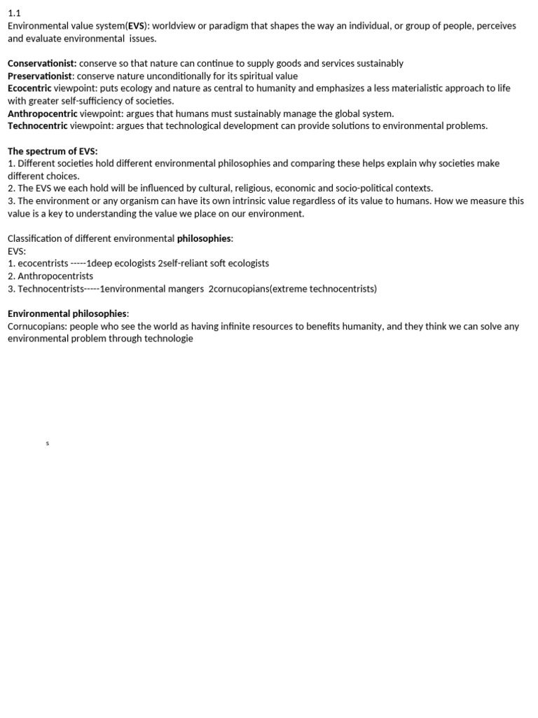 Ess Final Review | PDF