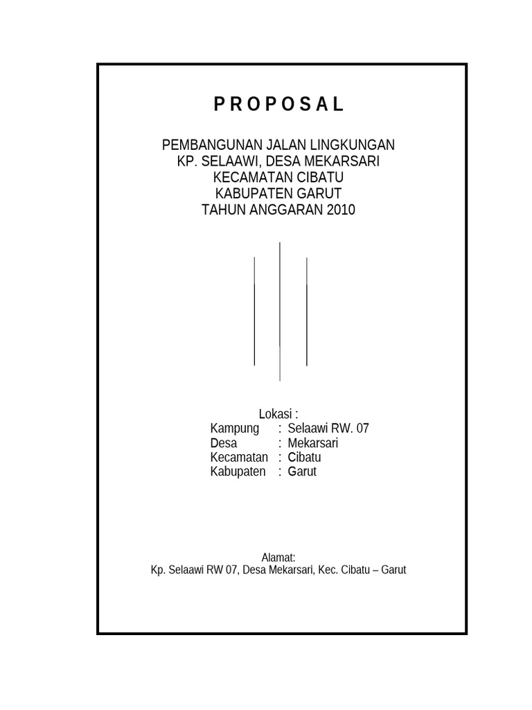 Proposal Jalan | PDF