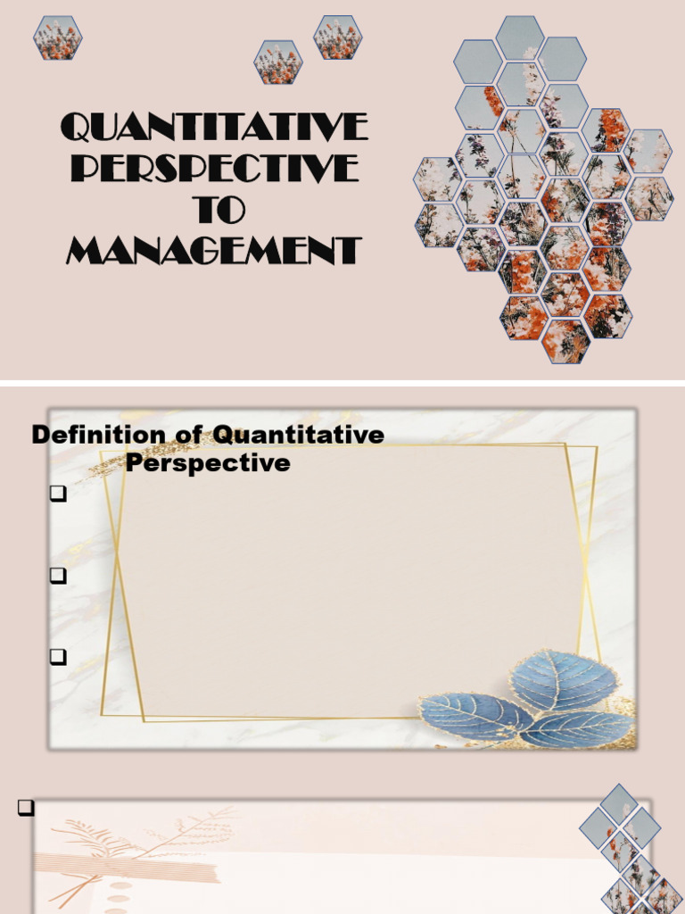 lesson 4. quantitative perspective reporting | PDF