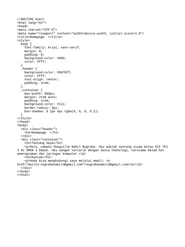 Shaquille HTML | PDF