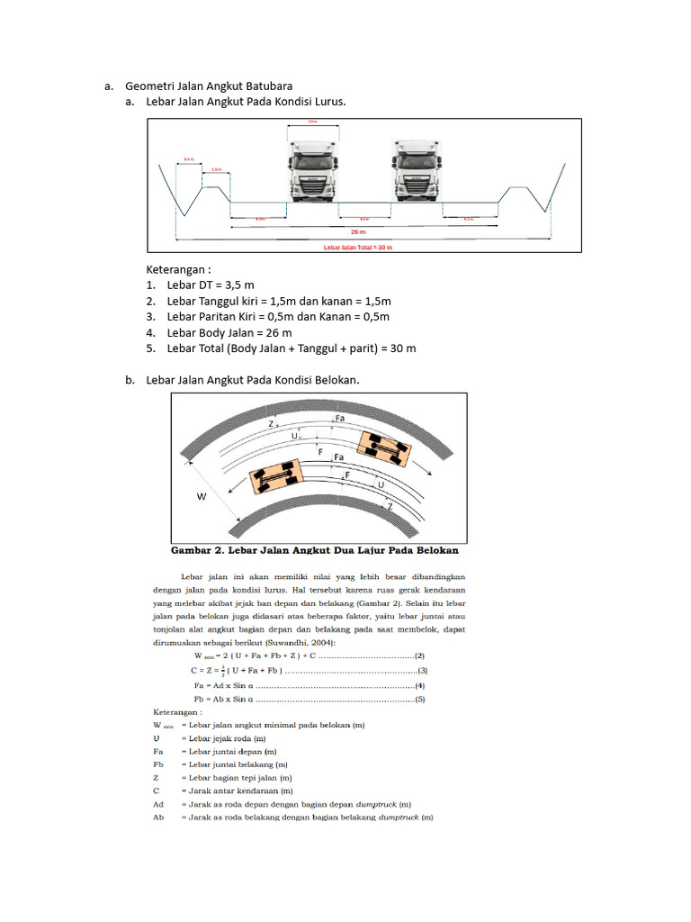 Geometri Jalan Angkut Batubara | PDF Geometri Jalan Angkut Batubara | PDF