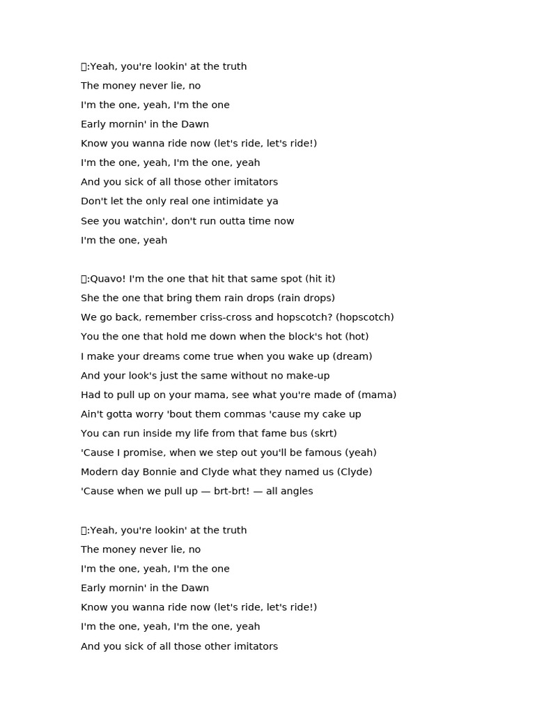 I'm The One | PDF