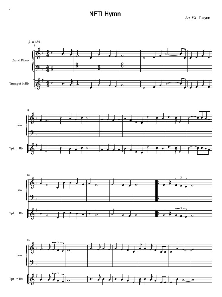 NFTI Hymn | PDF